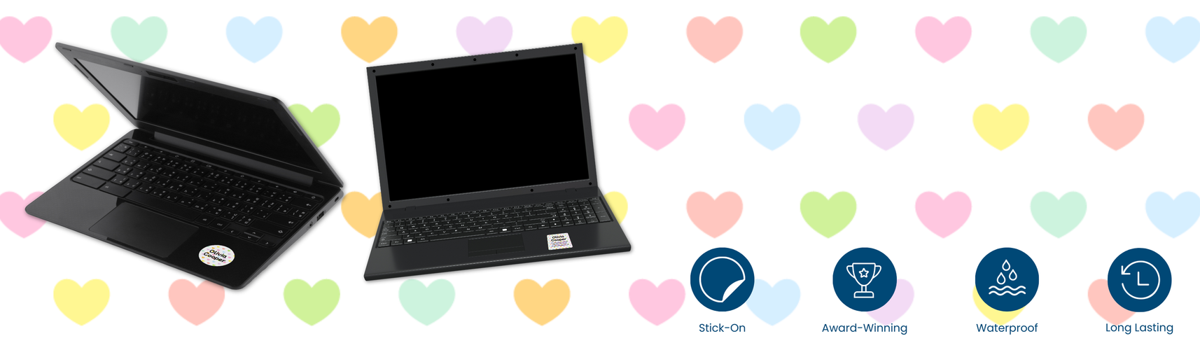 Durable Chromebook Labels | Name Bubbles