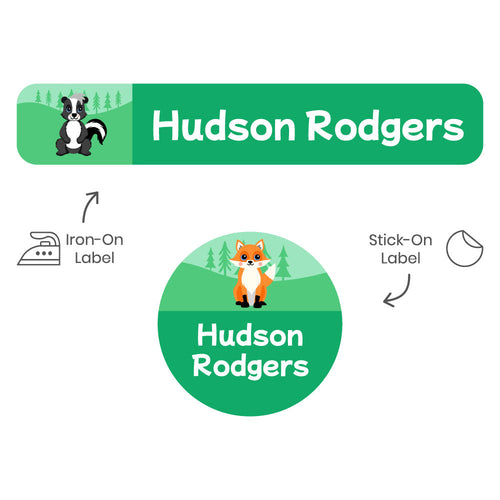 Forest Animals Camp Clothing Labels Pack | Name Bubbles