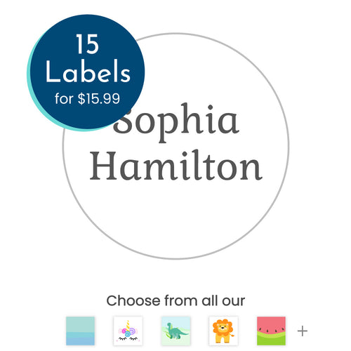 Custom Sticker Name Labels For Kids - Half Order | Name Bubbles