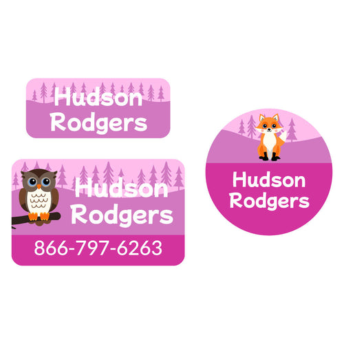 Forest Animals Clothing Labels Pack | Name Bubbles