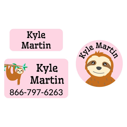Sloth Clothing Labels Pack | Name Bubbles