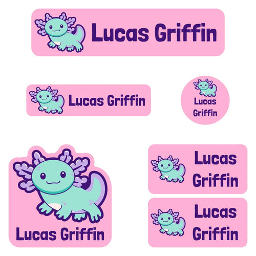 Axolotl Kindergarten Labels Pack | Name Bubbles