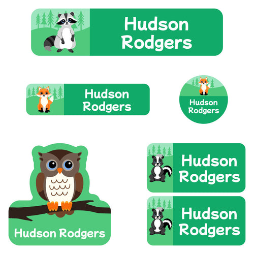 Forest Animals Kindergarten Labels Pack | Name Bubbles
