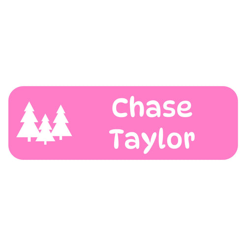 Campsite Large Rectangle Name Labels | Name Bubbles