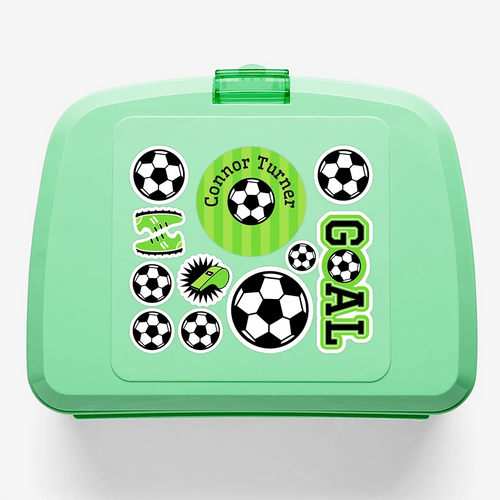 Soccer Lunchbox Labels Pack | Name Bubbles