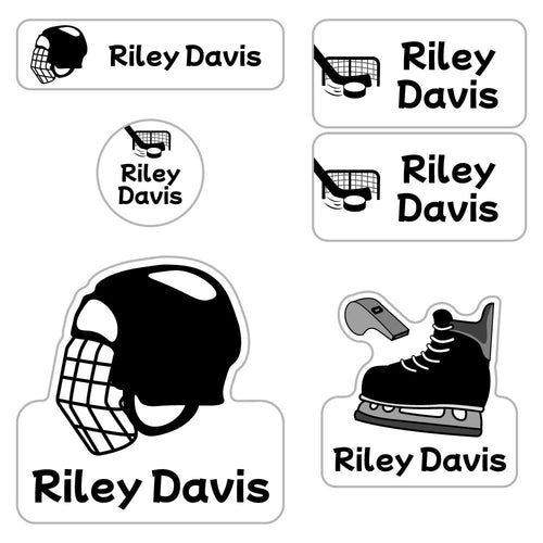 Hockey Preschool Labels Pack | Name Bubbles