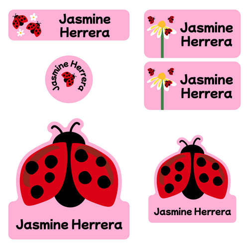 Ladybug Prechool Labels Pack For Kids | Name Bubbles