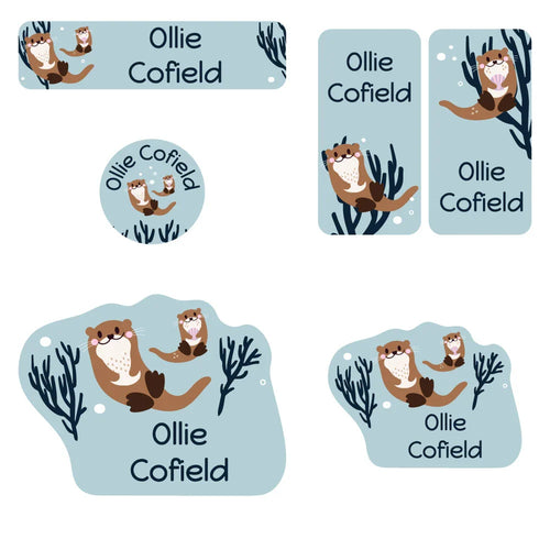 Otter Prechool Labels Pack For Kids | Name Bubbles