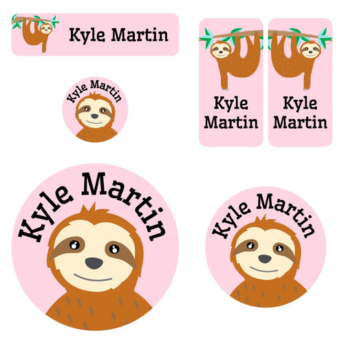 Sloth Preschool Labels For Kids | Name Bubbles