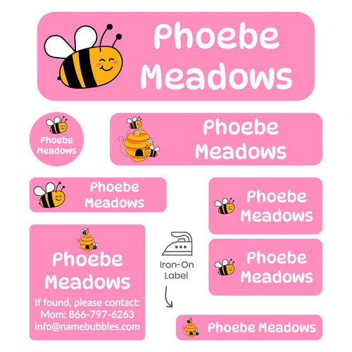 Bee Sleepaway Camp Labels Pack | Name Bubbles