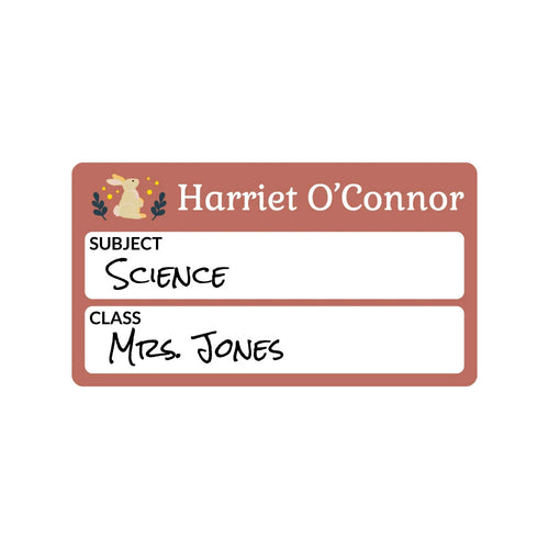 Bunny Subject Write-On Labels | Name Bubbles