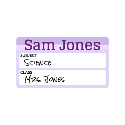 Ombre Subject Write-On Labels | Name Bubbles