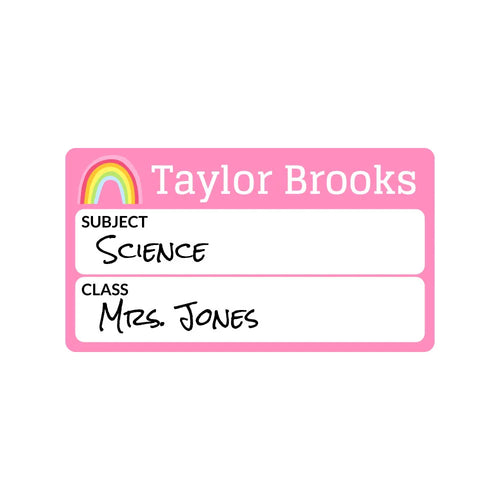 Rainbows Subject Write-On Labels | Name Bubbles