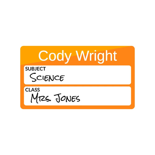 Split Subject Write-On Labels | Name Bubbles