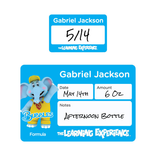 TLE Formula Baby Bottle Date - Name Bubbles