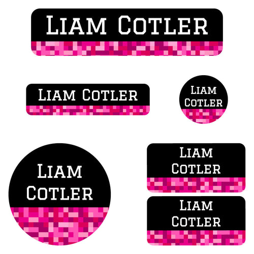 Pixels Kindergarten Labels Pack | Name Bubbles