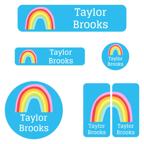Rainbows Kindergarten Labels Pack | Name Bubbles