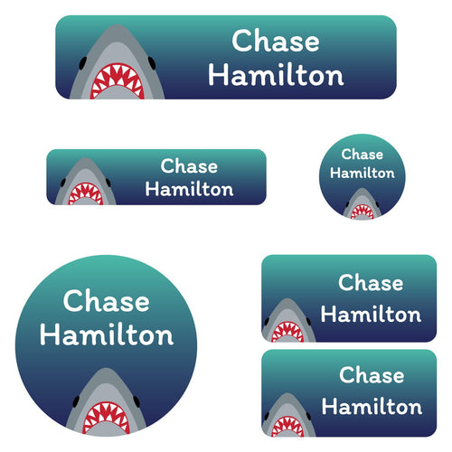 Kindergarten Labels: Shark Kindergarten Labels Pack | Name Bubbles