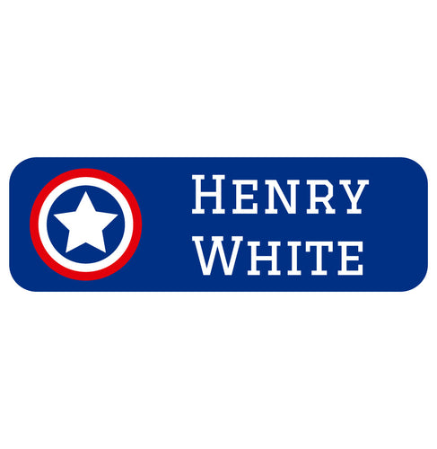 All Star Large Rectangle Name Labels | Name Bubbles