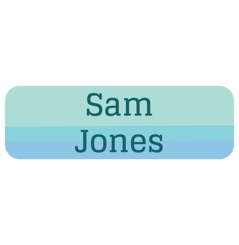 Ombre Large Rectangle Name Labels | Name Bubbles