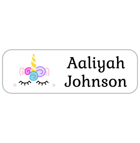 Unicorn Large Rectangle Name Labels | Name Bubbles