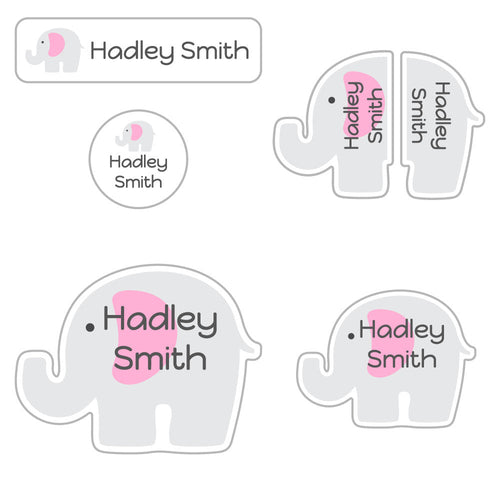 Elephant Preschool Labels Pack For Kids | Name Bubbles