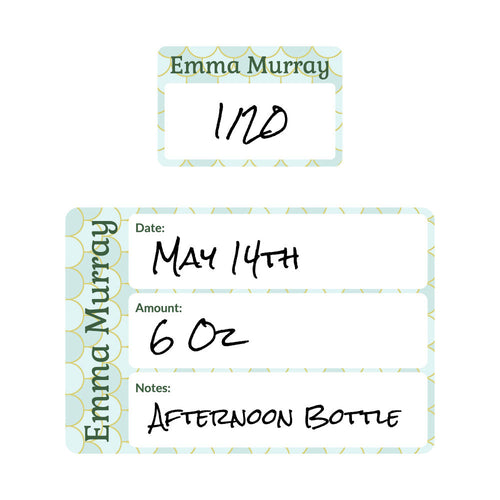 Mermaid Sippy Cup Labels For Daycare | Name Bubbles