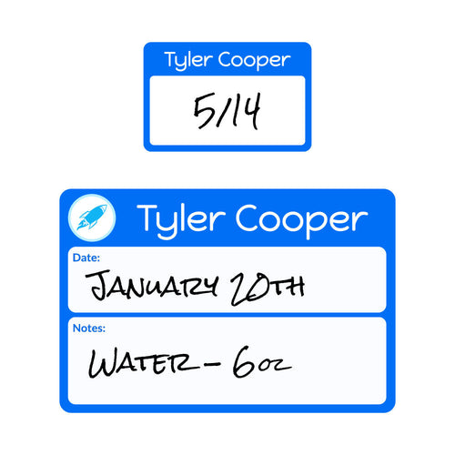 Custom Sippy Cup Write-On Labels For Kids | Name Bubbles