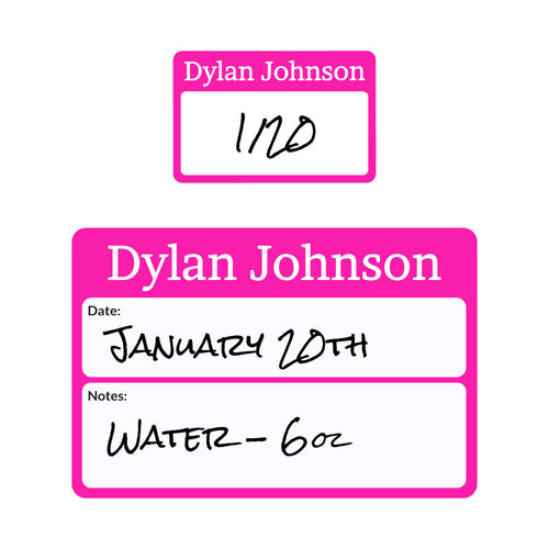 One Color Sippy Cup Write-On Labels | Name Bubbles