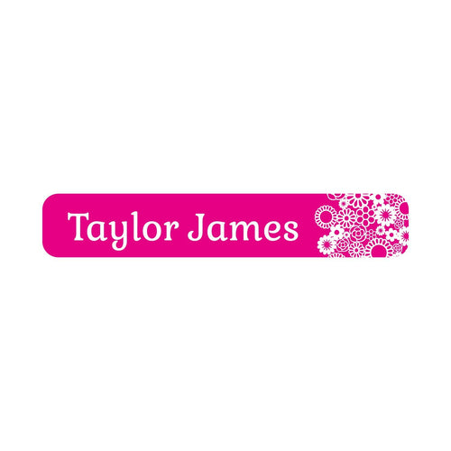 Flower Power Iron-On Clothing Labels | Name Bubbles