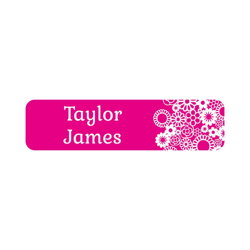 Flower Power Name Labels For Kids | Name Bubbles