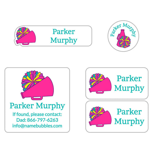 Cheer Sports Labels Pack | Name Bubbles