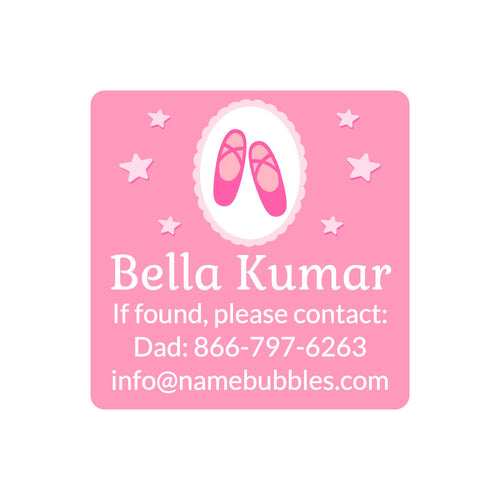 Ballet Contact Labels - Information Labels | Name Bubbles