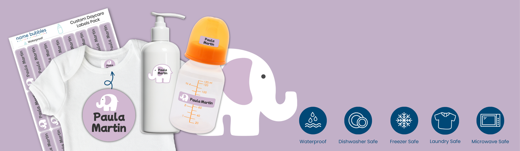 Kids' Personalized Name Label Value Packs | Name Bubbles