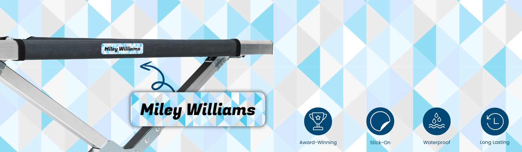 Waterproof Cot Labels For Kids | Name Bubbles