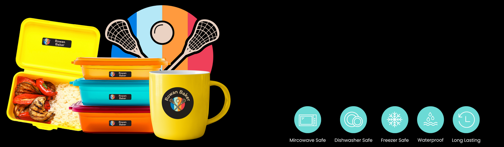 Microwave-Safe Labels | Name Bubbles