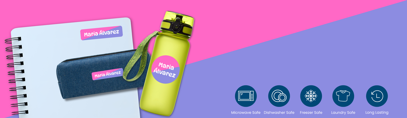 Middle School Labels | Name Bubbles