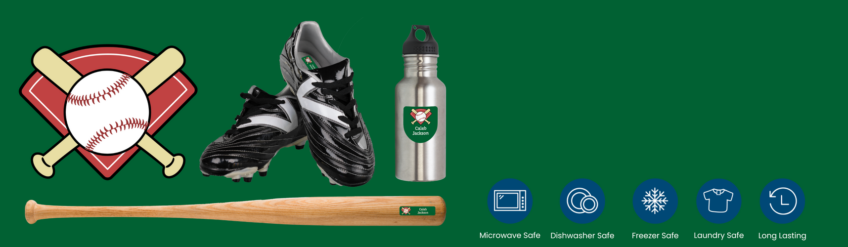 Sports Equipment Labels | Name Bubbles