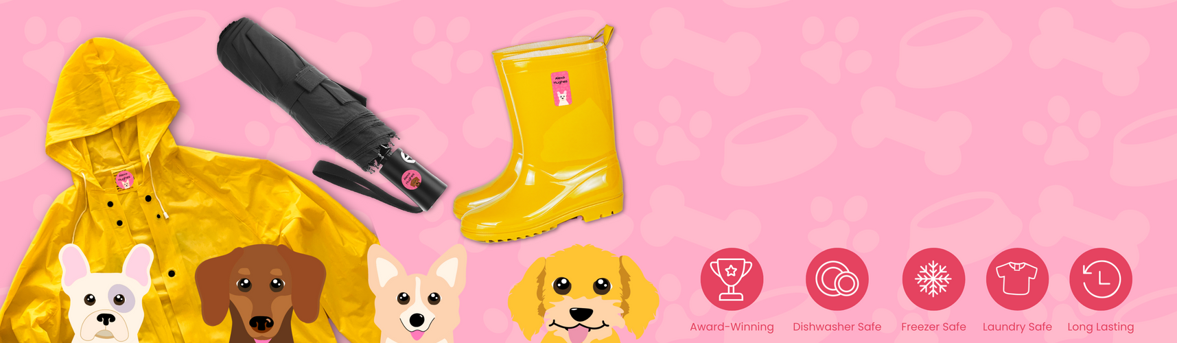 Weatherproof Labels | Name Bubbles