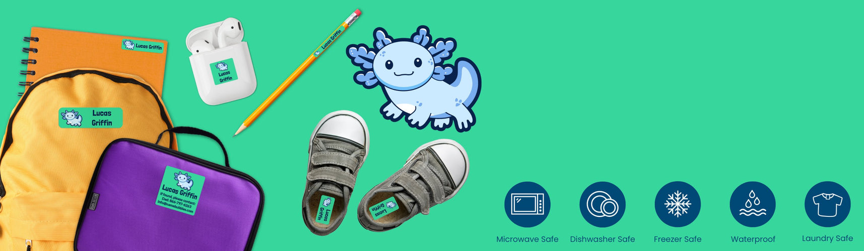 Personalized Name Stickers For Kids | Name Bubbles