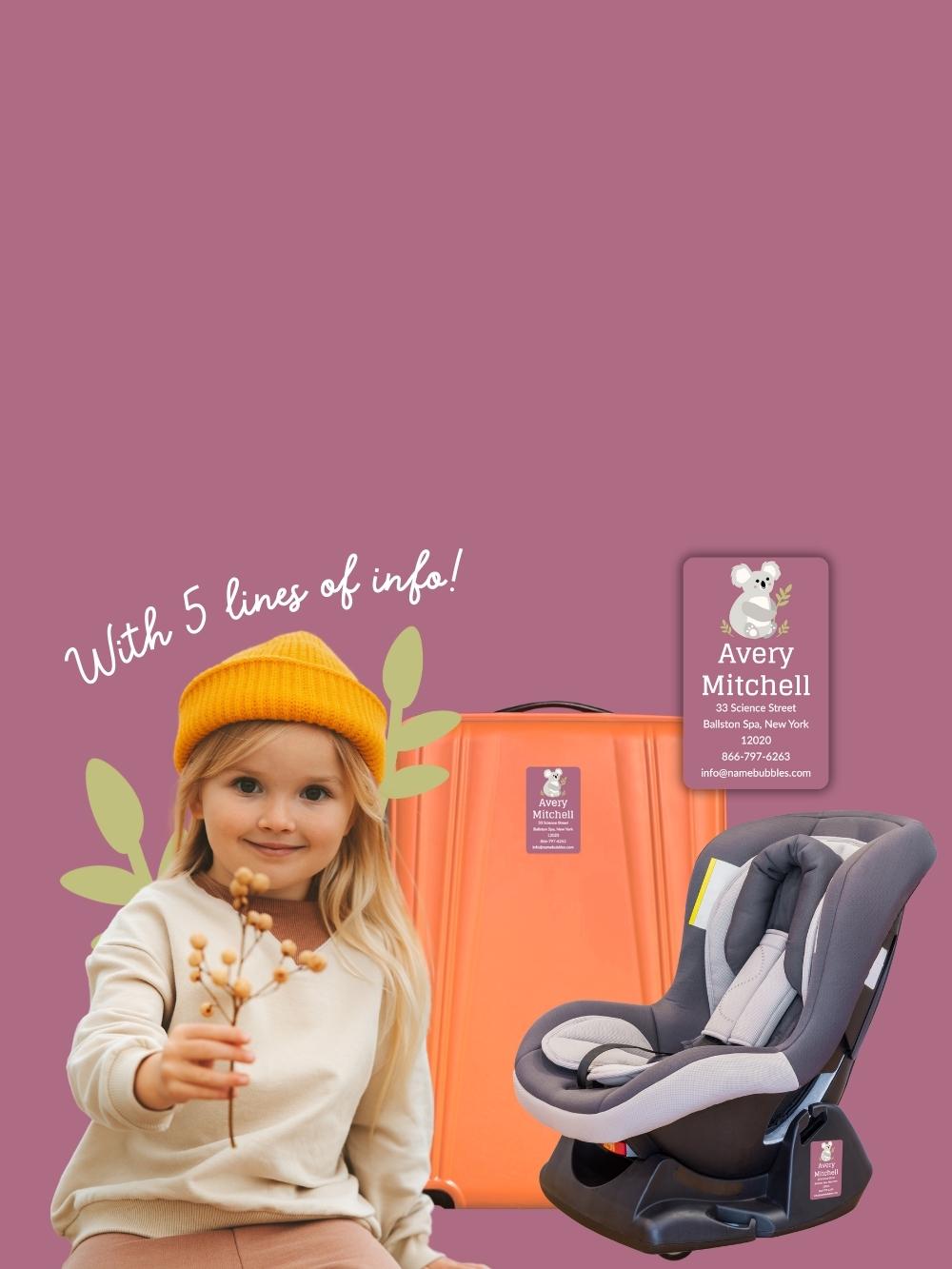 Kids Name Labels: Custom Name Stickers | Name Bubbles