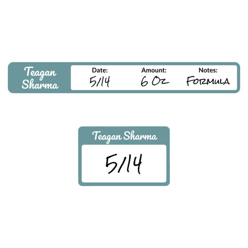 Neutral Color Baby Bottle Cap and Ring Write-On Labels | Name Bubbles