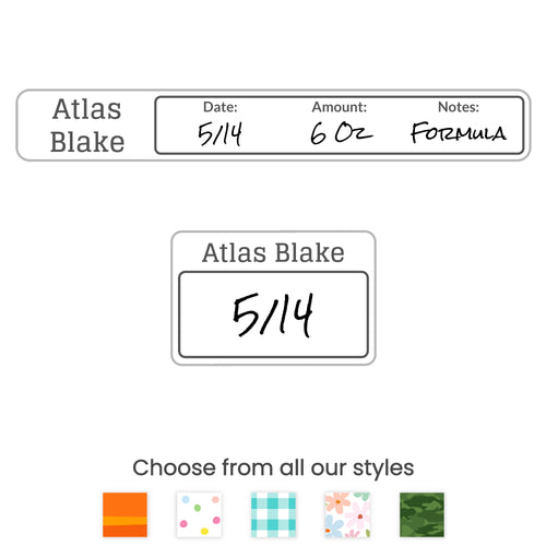 Custom Baby Bottle Cap and Ring Write-On Labels | Name Bubbles