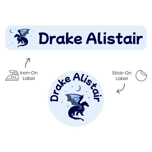 Dragons Camp Clothing Labels Pack For Kids | Name Bubbles