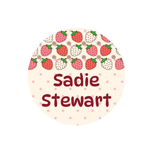Strawberry Name Labels For Kids | Name Bubbles