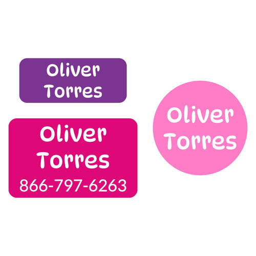 Color Combo Clothing Labels Pack | Name Bubbles