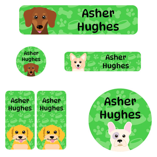 Dog Daycare Labels Pack For Kids | Name Bubbles