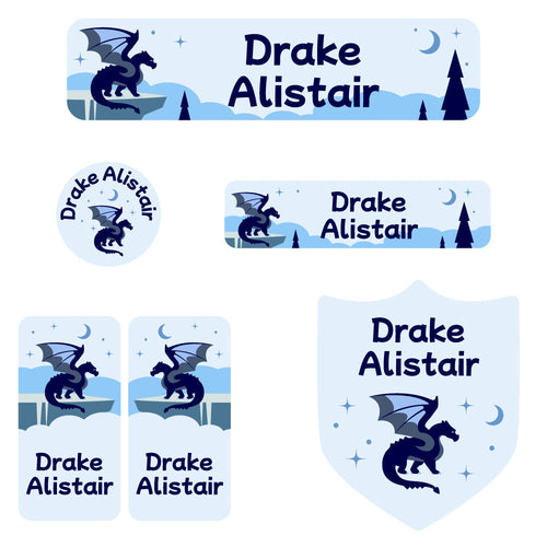 Dragons Daycare Labels Pack For Kids | Name Bubbles