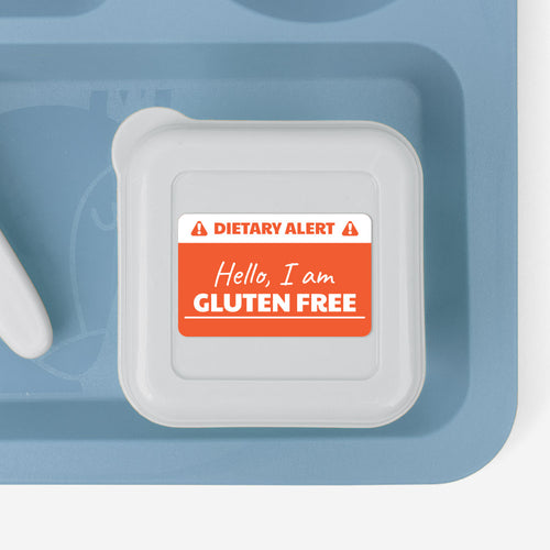 Diet Alert Label: Gluten Free Dietary Alert Stickers | Name Bubbles