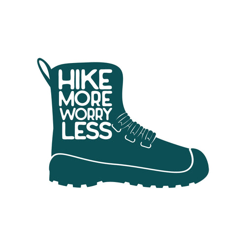 Hike More Worry Less Sticker | Name Bubbles